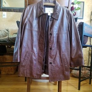Eddie Bauer | Jackets & Coats | Brown Eddie Bauer Leather Jacket Size ...